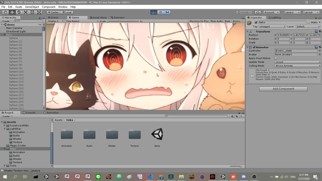 [VRChat] Neko Demo Video Script Rireal Unity. - NeNe ネーネ - BOOTH