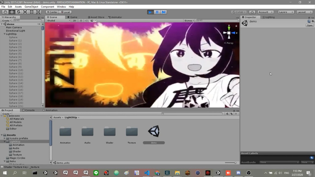 [VRChat] Light It Up Demo Video Script Rireal Unity. - NeNe ネーネ - BOOTH