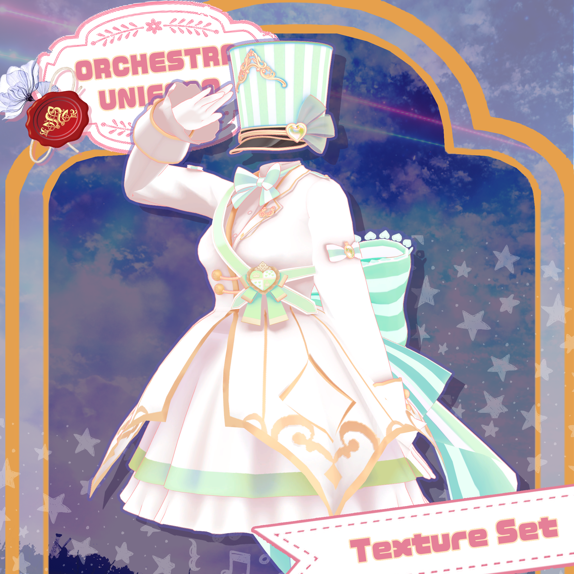 【26 アバター対応】ORCHESTRA UNIFORM Texture Set【衣装テクスチャセット】 - Royal Syth - BOOTH