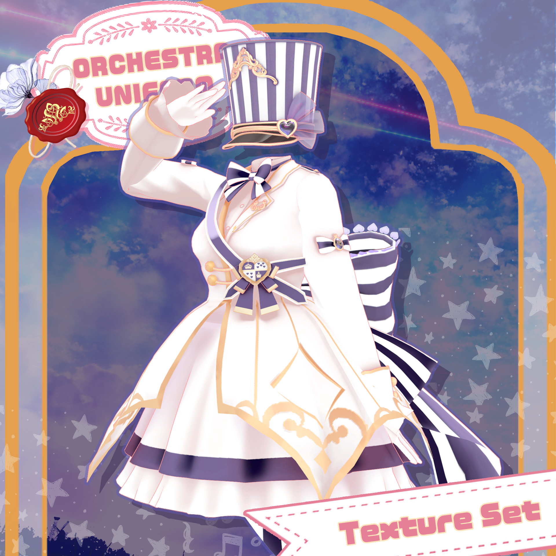 【26 アバター対応】ORCHESTRA UNIFORM Texture Set【衣装テクスチャセット】 - Royal Syth - BOOTH