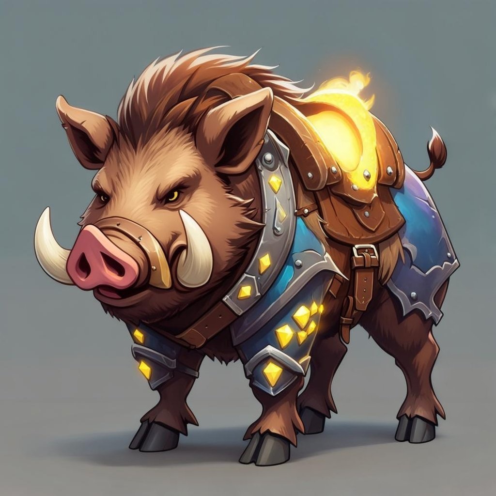 Armored Boar Warrior - gameready - BOOTH