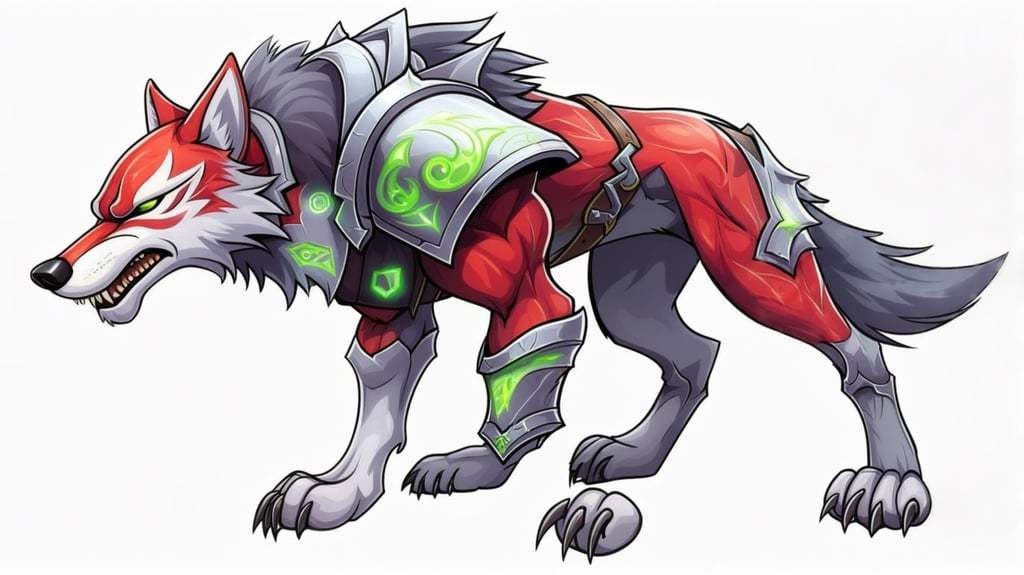 Armored Wolf Warrior - gameready - BOOTH