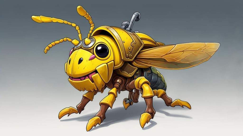 Mecha-Bee Explorer - gameready - BOOTH