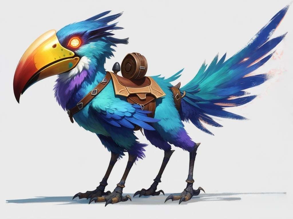 Mystic Courier Bird - gameready - BOOTH