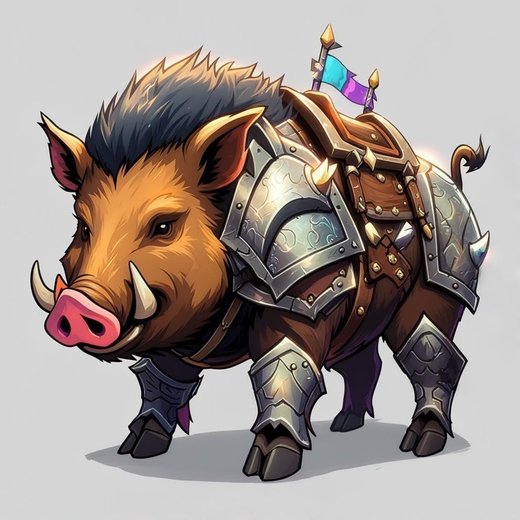 Armored Boar Warrior - gameready - BOOTH