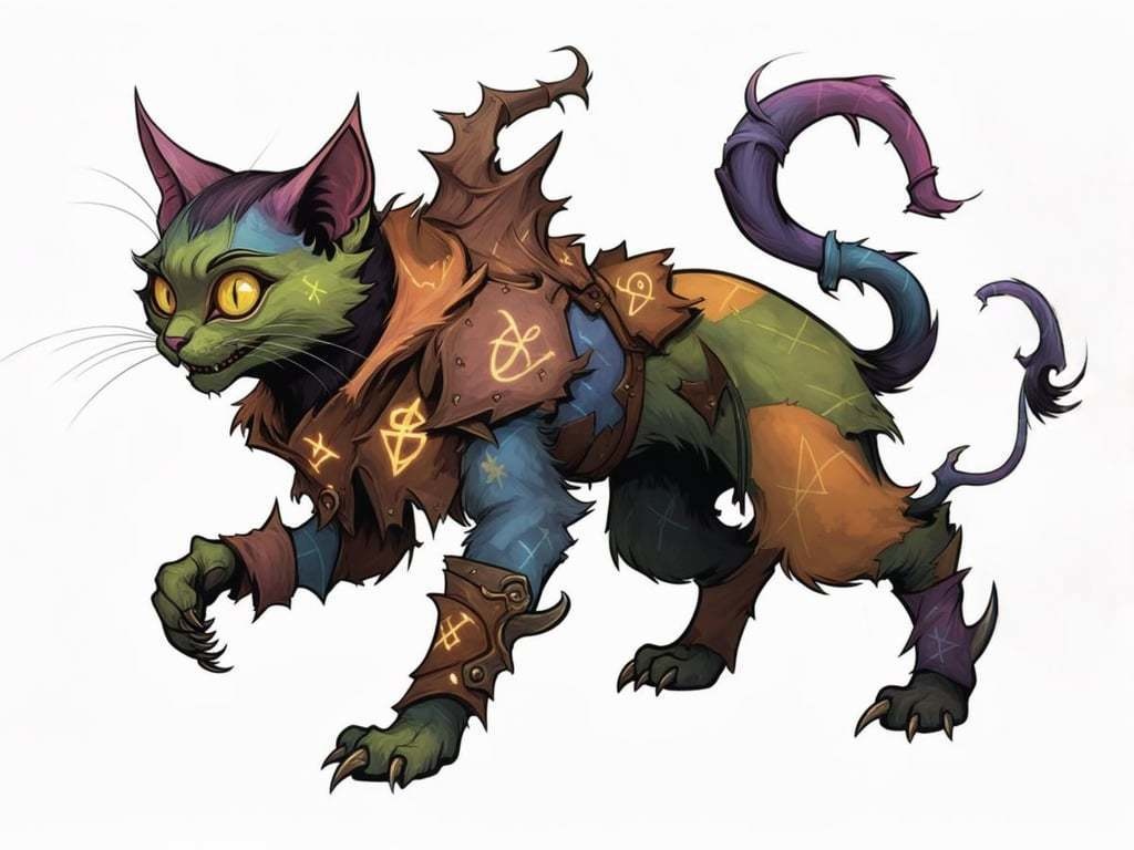 Mystic Cat Creature - gameready - BOOTH