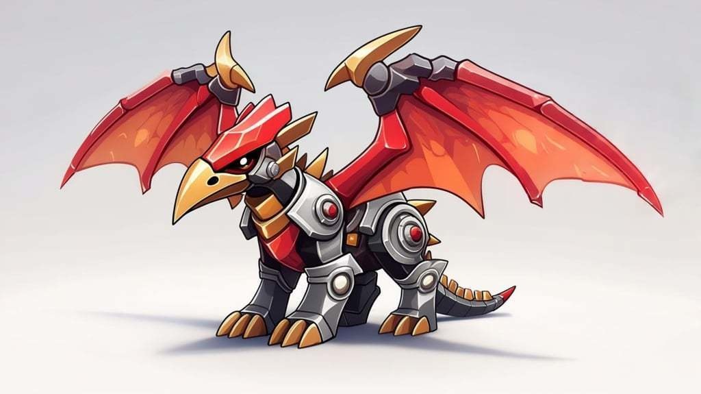 Mecha Dragon - gameready - BOOTH