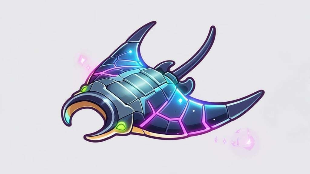 Neon Ray Glider - gameready - BOOTH