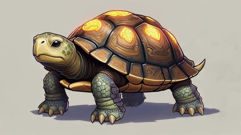 Glowing Mystic Tortoise - gameready - BOOTH