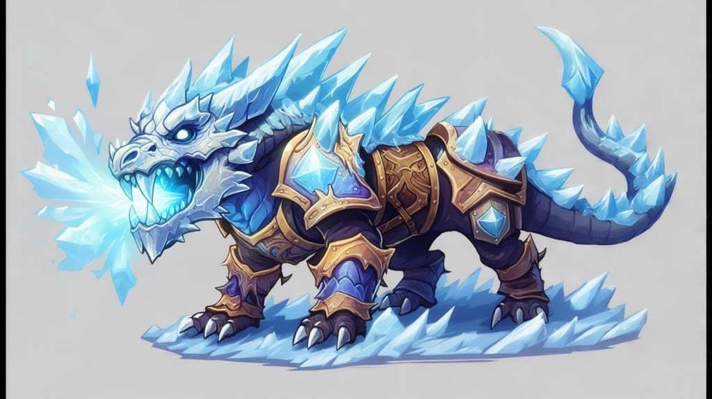 Frost Armor Dragon - gameready - BOOTH