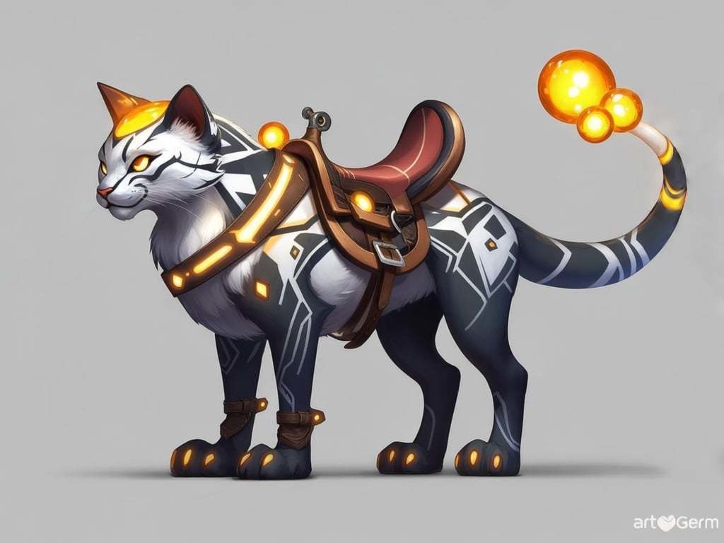 Cybernetic Steed Cat - gameready - BOOTH