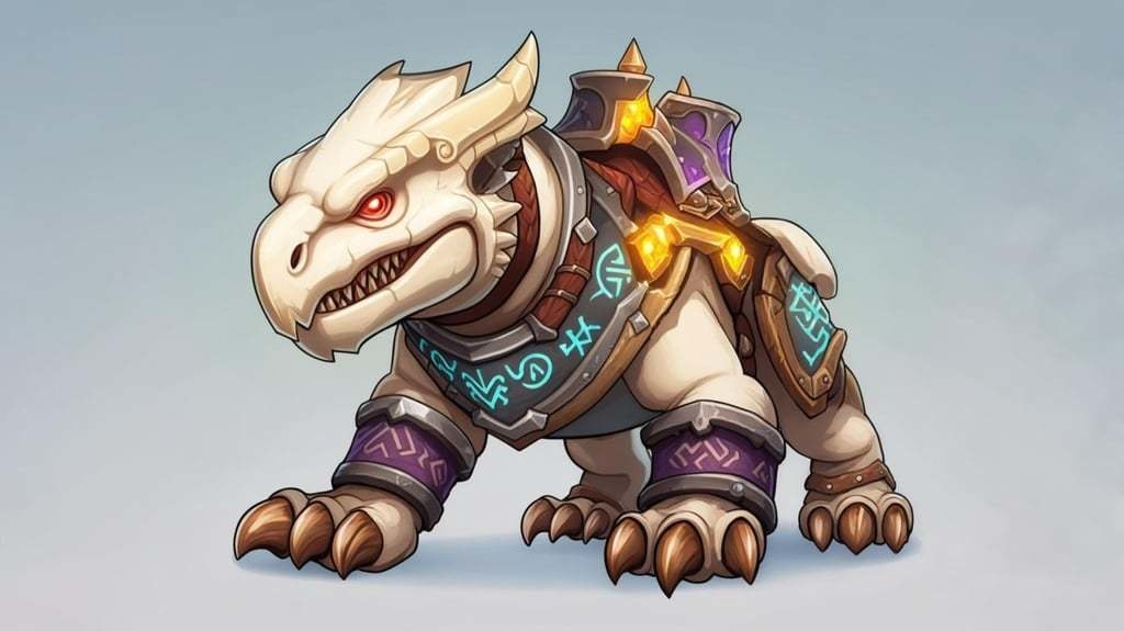 Mystic Lizard Mount - gameready - BOOTH