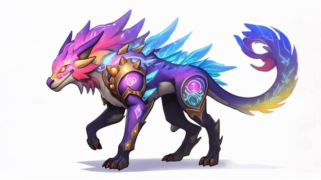 Radiant Spirit Wolf - gameready - BOOTH