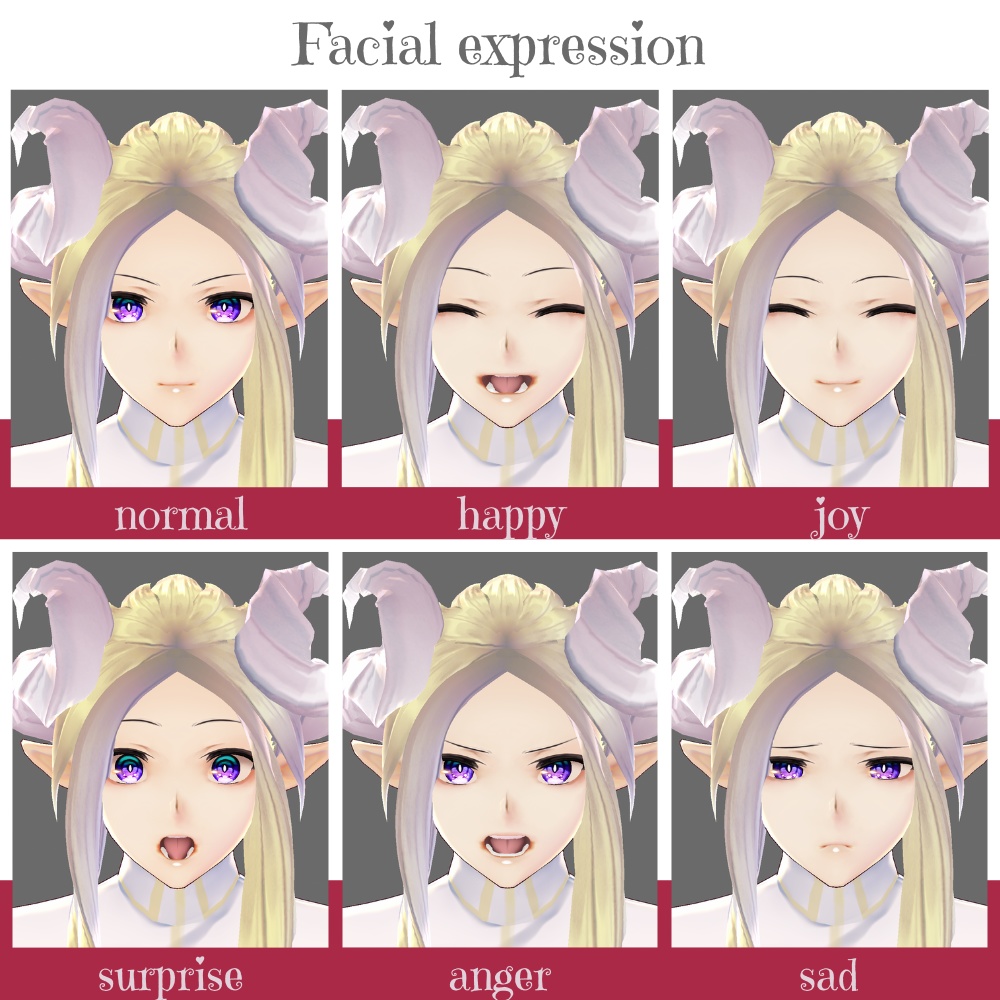 VRChat想定3Dモデル【HORN-KNIGHT】アバター本体 - 紅龍屋＊WhiteOpal - BOOTH