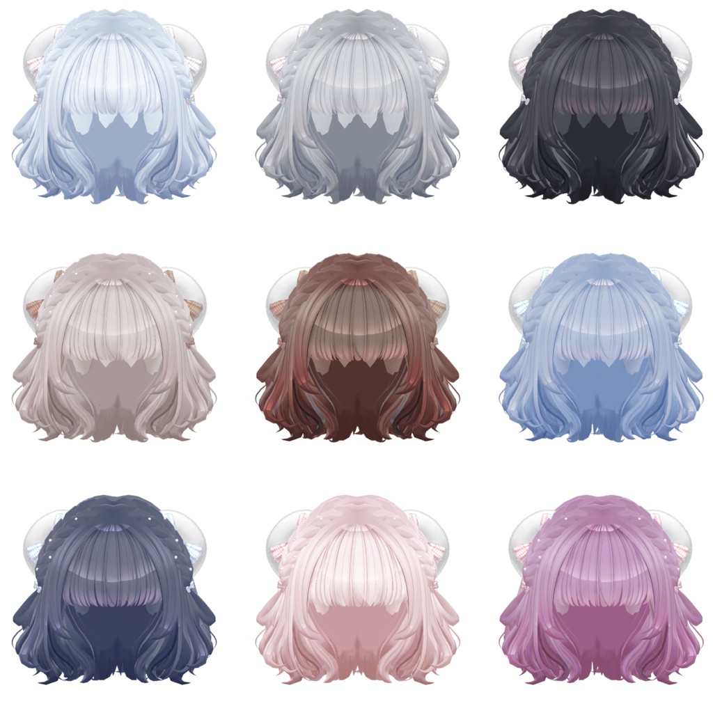 [12アバター対応] Teddy Bear Hair (VRC用) - AruA - BOOTH