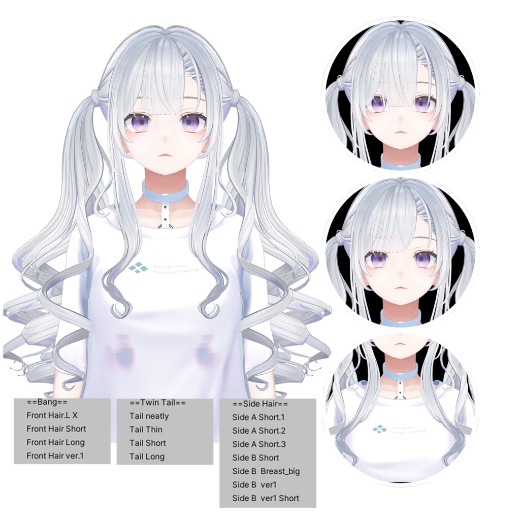 [8アバター対応] AT-01 Hair (VRC用) - AruA - BOOTH