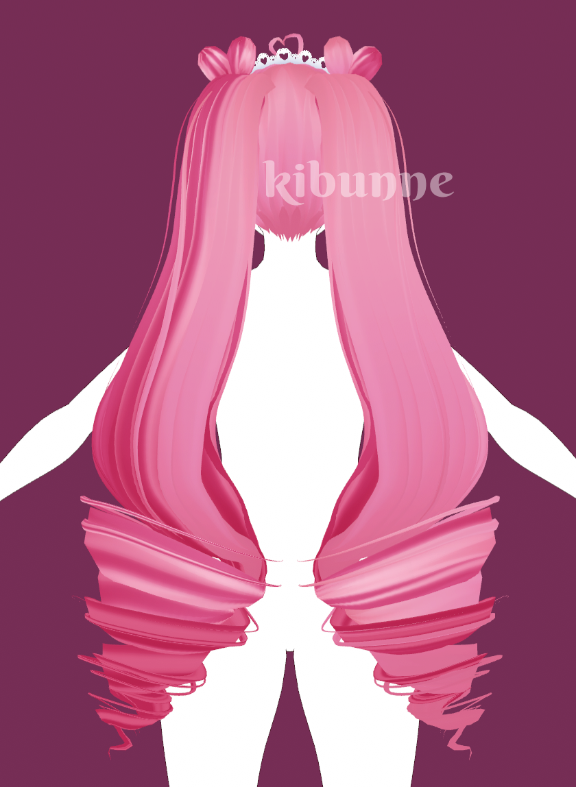 {vroid stable release} long drill/ringlet pigtail hair preset ...