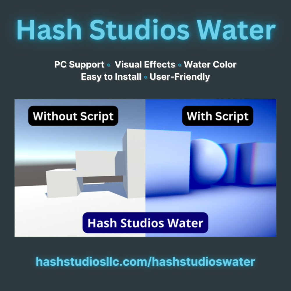 Hash Studios Water / ハッシュタグスタジオウォーター [UdonSharp] [SDK3] - Hash Studios LLC - BOOTH