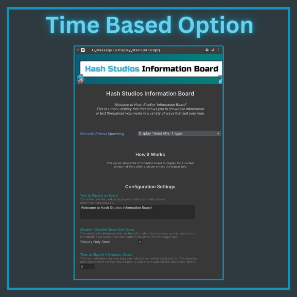 Hash Studios Information Board / ハッシュスタジオズ・インフォメーションボード [UdonSharp ...