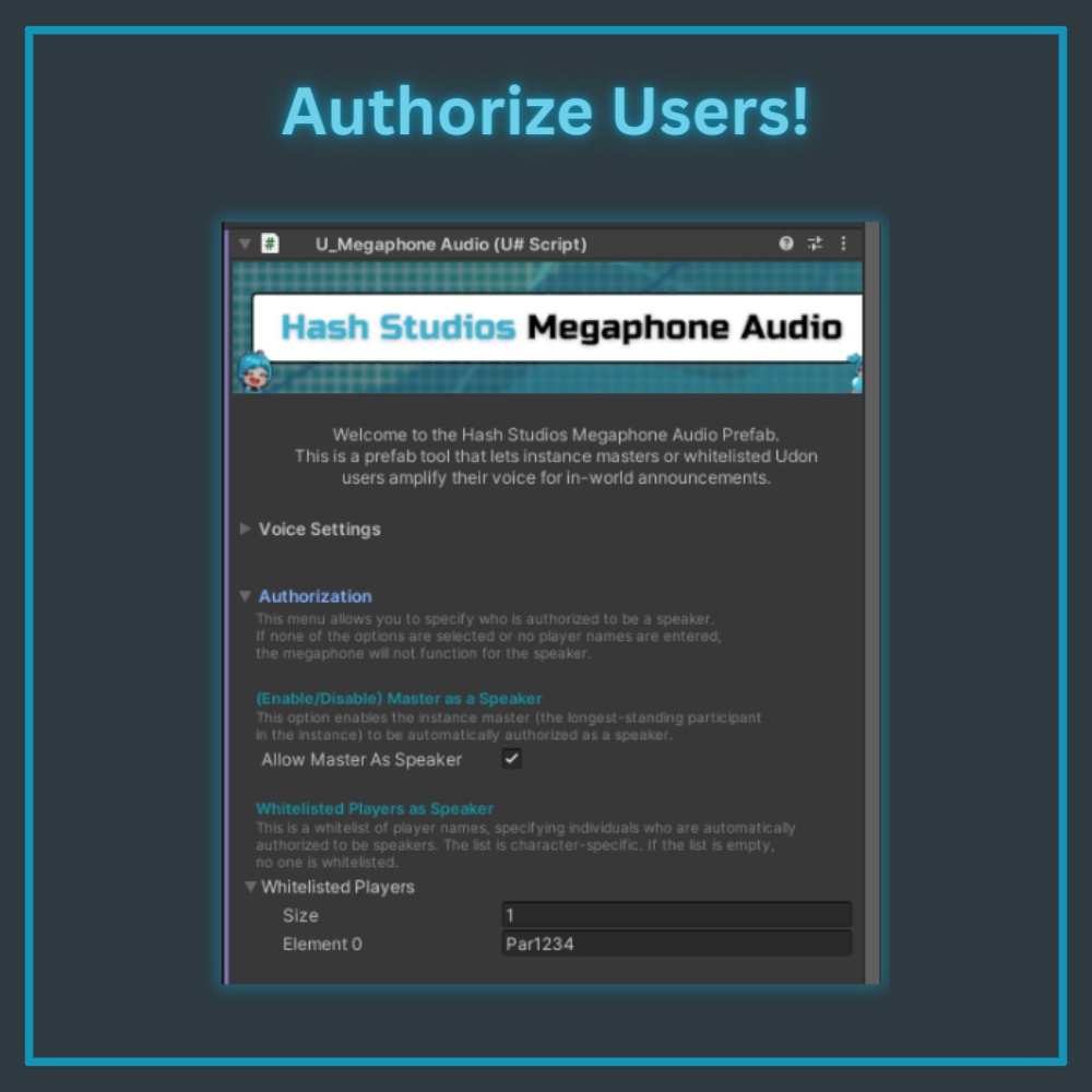 Hash Studios Megaphone Audio / ハッシュスタジオ メガホン オーディオ [UdonSharp] [SDK3] - Hash Studios LLC - BOOTH