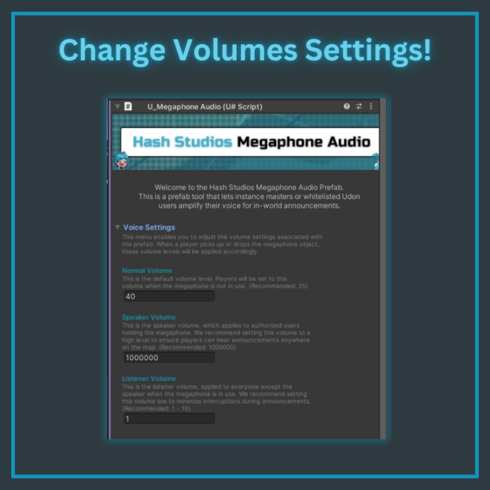 Hash Studios Megaphone Audio / ハッシュスタジオ メガホン オーディオ [UdonSharp] [SDK3 ...