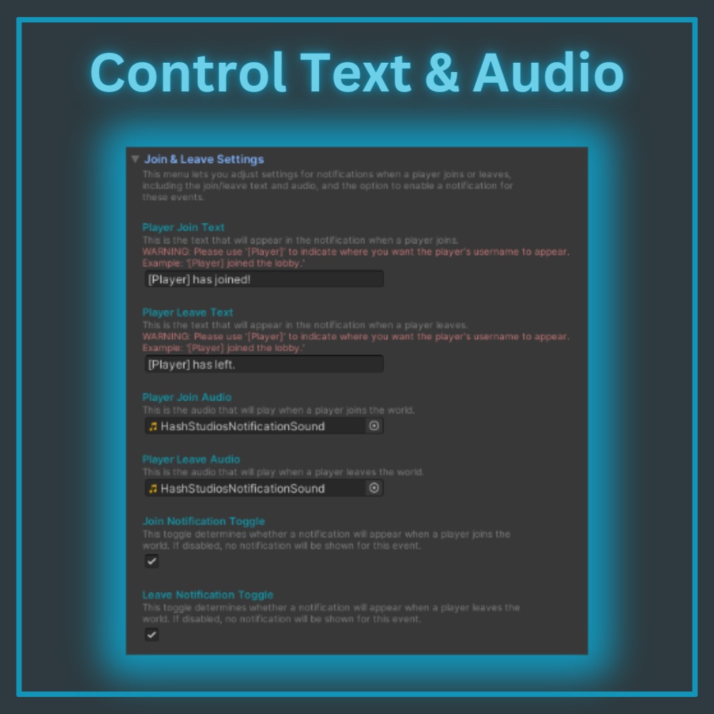 Hash Studios Player Notifications / ハッシュ・スタジオズ・プレイヤー・ノーティフィケーションズ [UdonSharp] [SDK3] - Hash ...