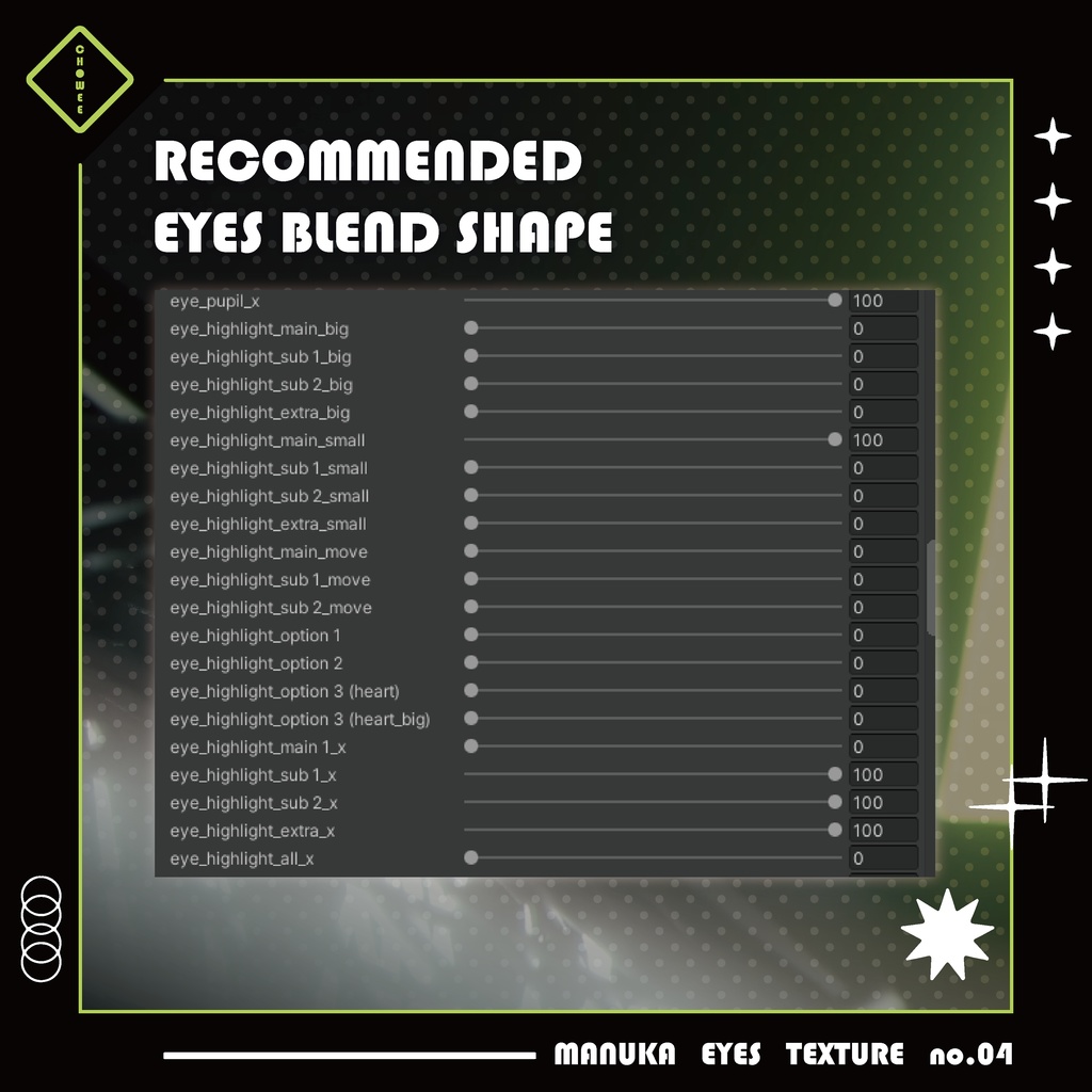 [Free/無料] Manuka Eyes Textures + Make-up - Chowee - BOOTH