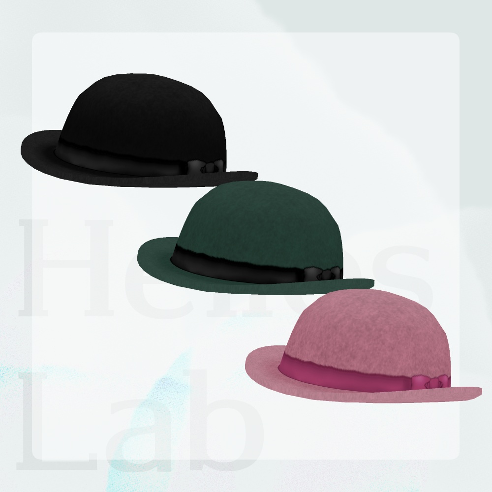 bowler hat [VRoid] - Helios Lab - BOOTH