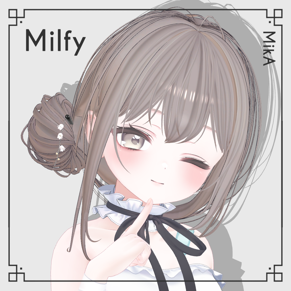️‍🔥[8 Avatars] Sumire Bun Hair - MikA - BOOTH