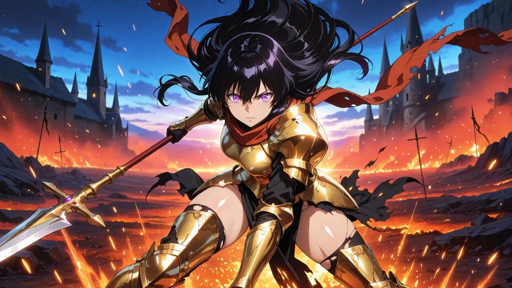 カッコいい女騎士の戦闘シーンイラスト集 AIイラスト - Fury Formation on BOOTH - BOOTH