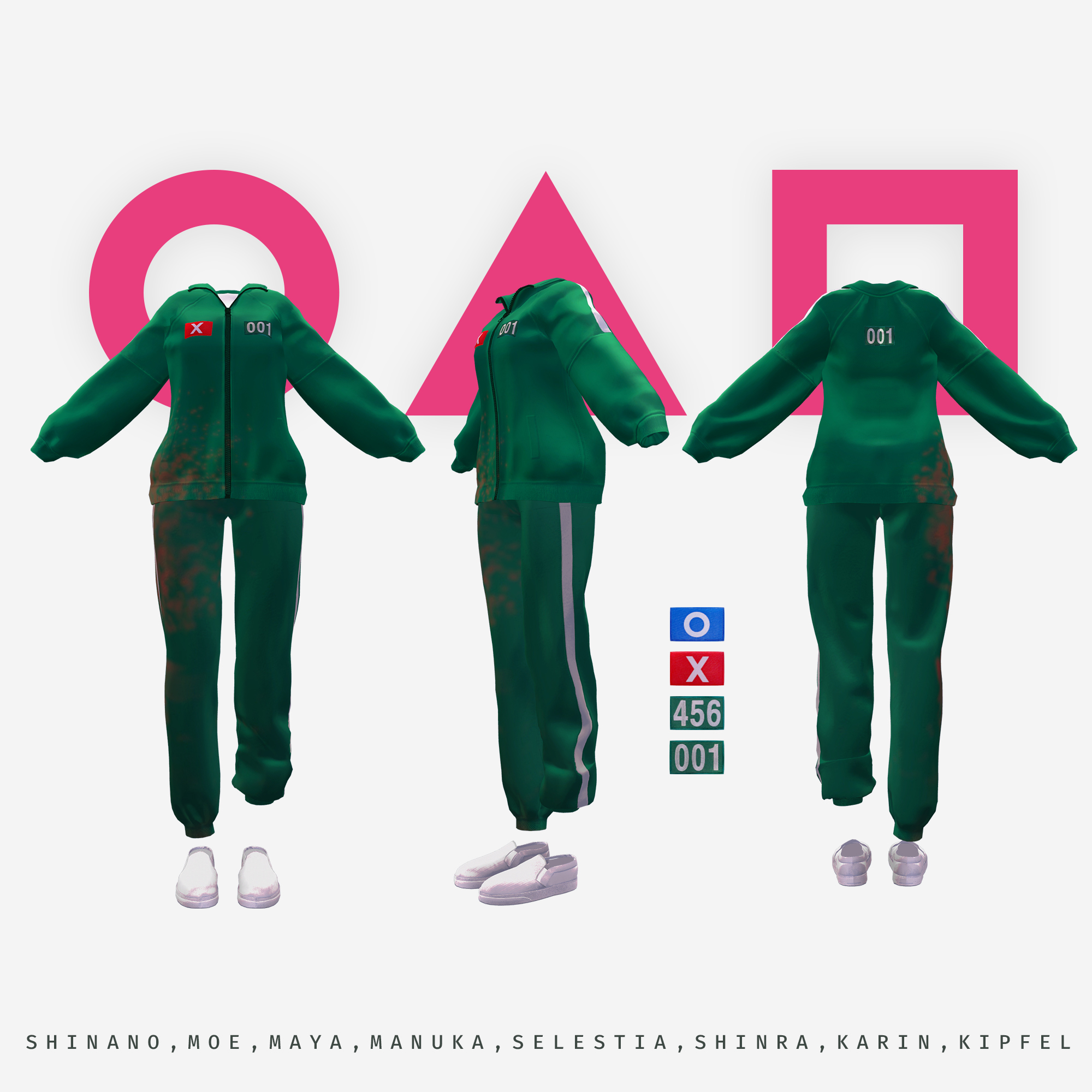 【8アバター対応】Squid Game Player Uniform Set - HATCH Planet - BOOTH