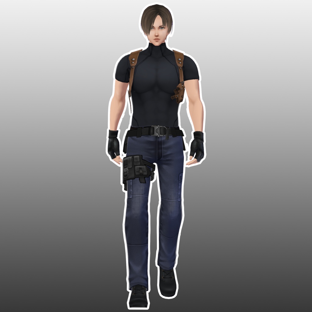 Leon S. Kennedy Outfit from Resident Evil [Vroid stable Ver.] Custom ...