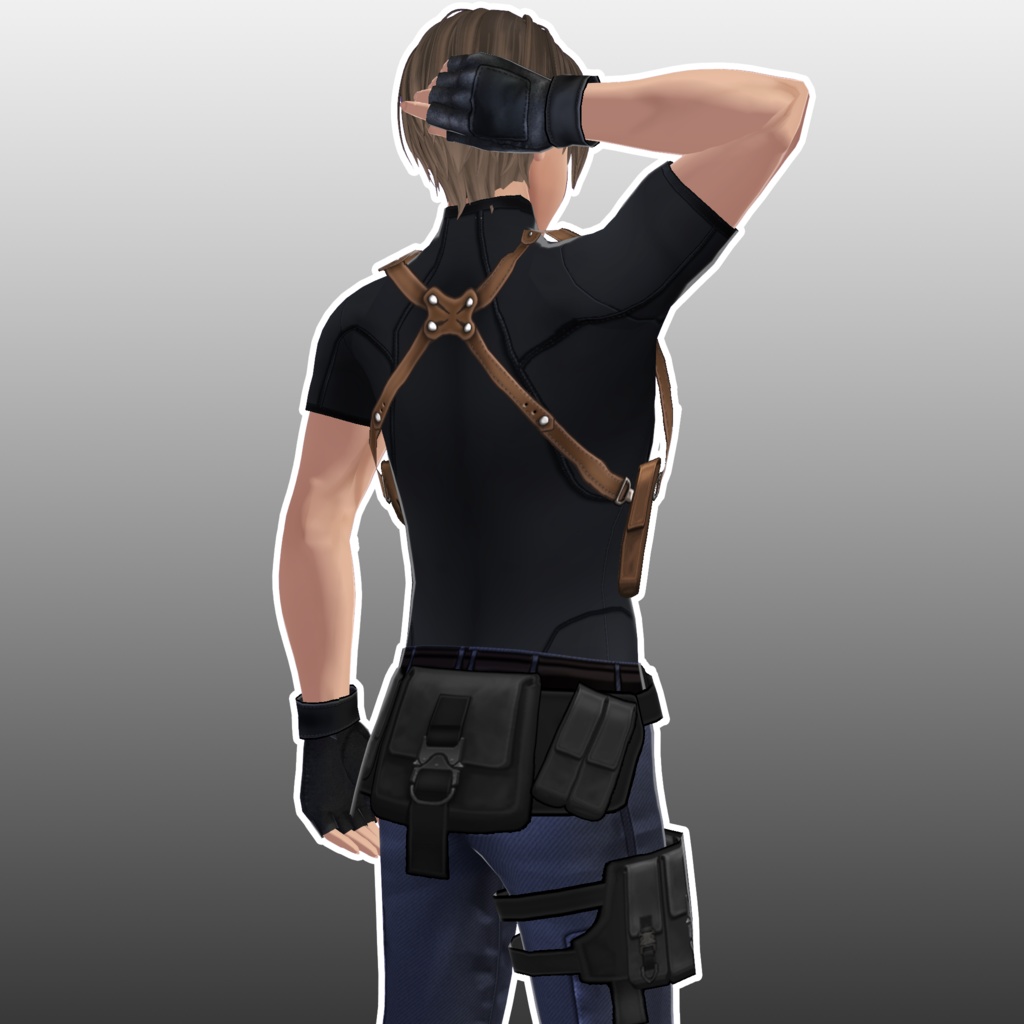 Leon S. Kennedy Outfit from Resident Evil [Vroid stable Ver.] Custom ...