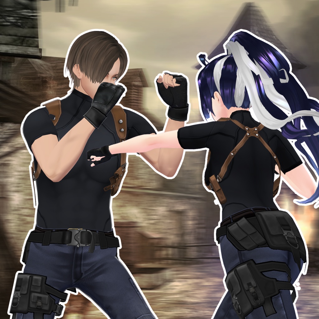 Leon S. Kennedy Outfit from Resident Evil [Vroid stable Ver.] Custom ...
