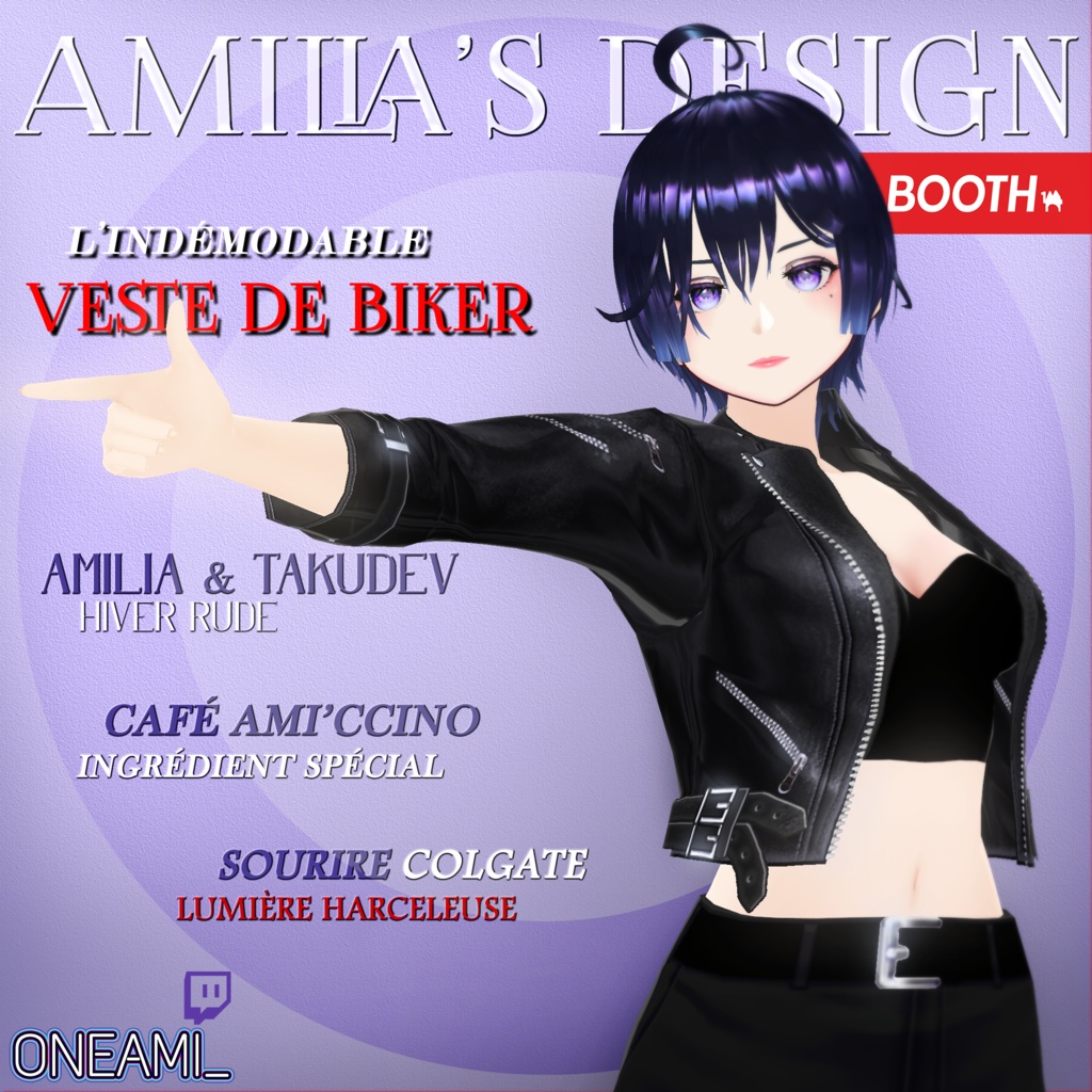 Biker Jacket [Vroid stable Ver.] custom item - Amilia's Design - BOOTH