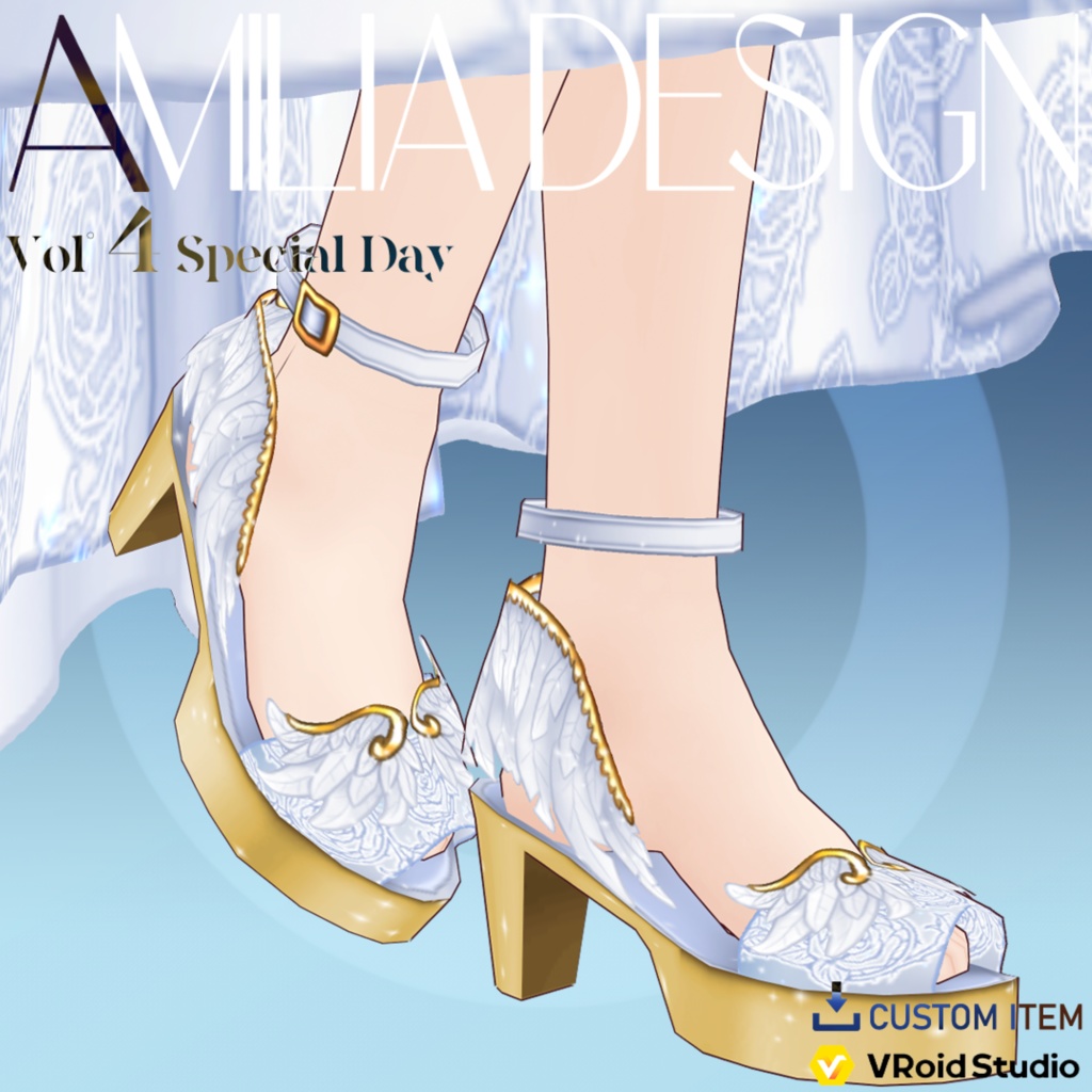 🦢WHITE SWAN Dress🤍🕊️[Vroid Stable Ver.] Custom Items & Textures - Amilia's Design - BOOTH