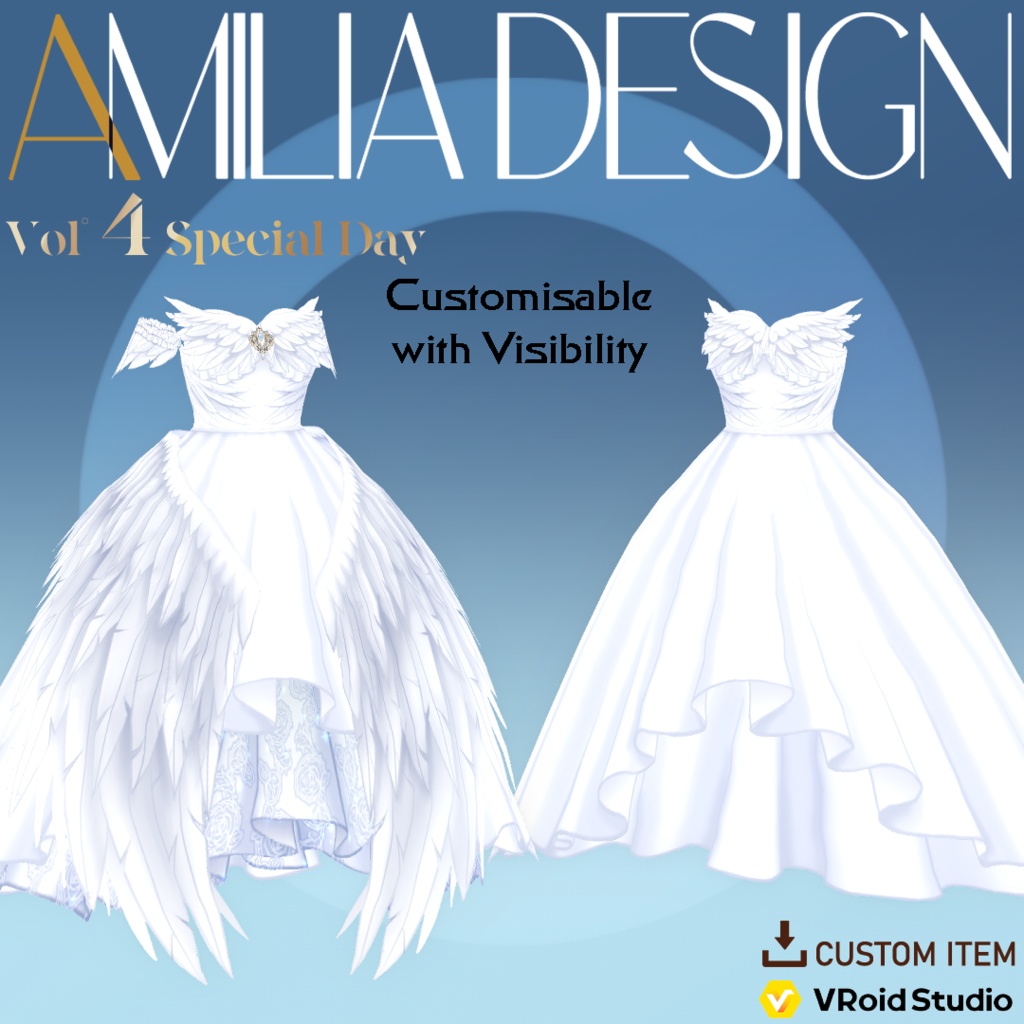 🦢WHITE SWAN Dress🤍🕊️[Vroid Stable Ver.] Custom Items & Textures ...