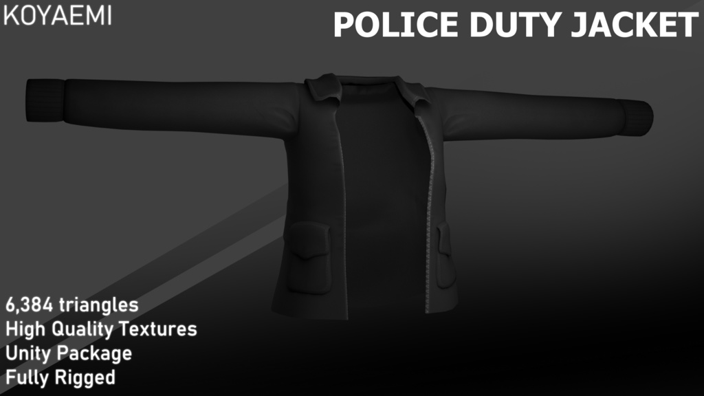 VRChat ] Police Duty Jacket - koyaemi - BOOTH