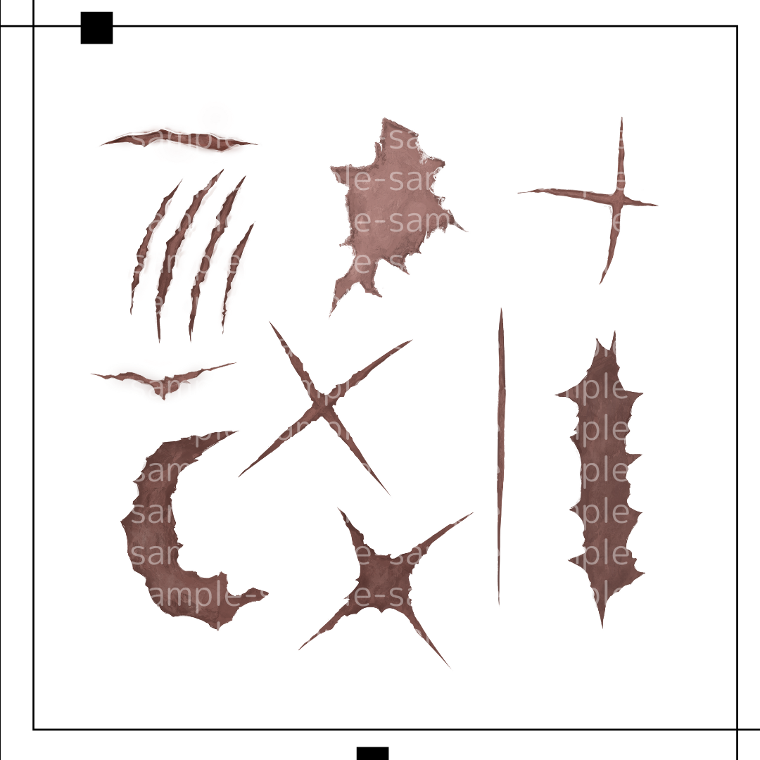 古傷_decal 10種 - canoo shop - BOOTH