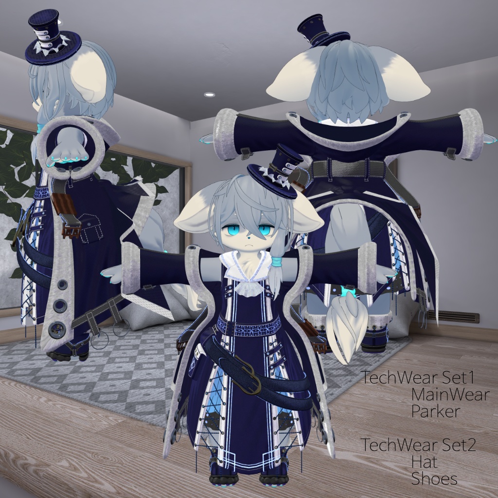 くぅちゃん用 衣装16種 [KU_re] - dragontail - BOOTH