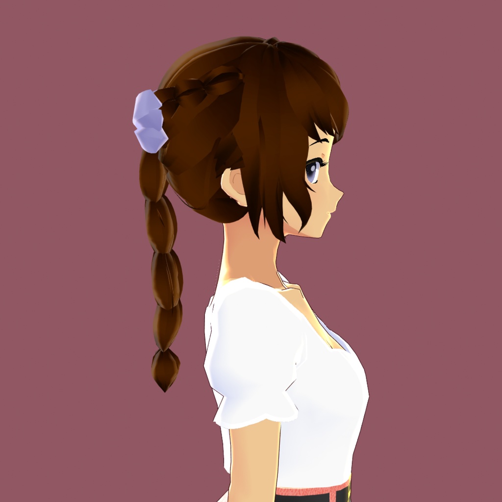[ VRoid ] Bella Braid With Bow (Hair Preset) - nottanavery - BOOTH
