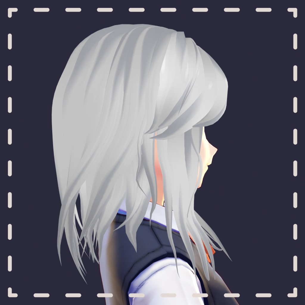[ VRoidヘアプリセット ] Mid-length Feather (Hair Preset) - nottanavery - BOOTH