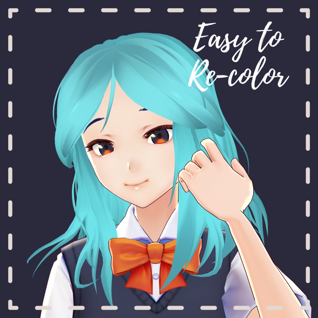[ VRoidヘアプリセット ] Mid-length Feather (Hair Preset) - nottanavery - BOOTH