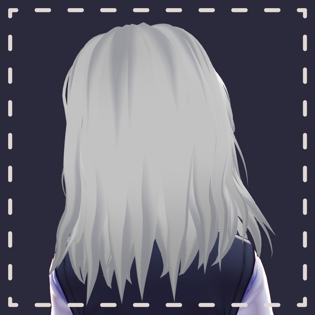 [ VRoidヘアプリセット ] Mid-length Feather (Hair Preset) - nottanavery - BOOTH