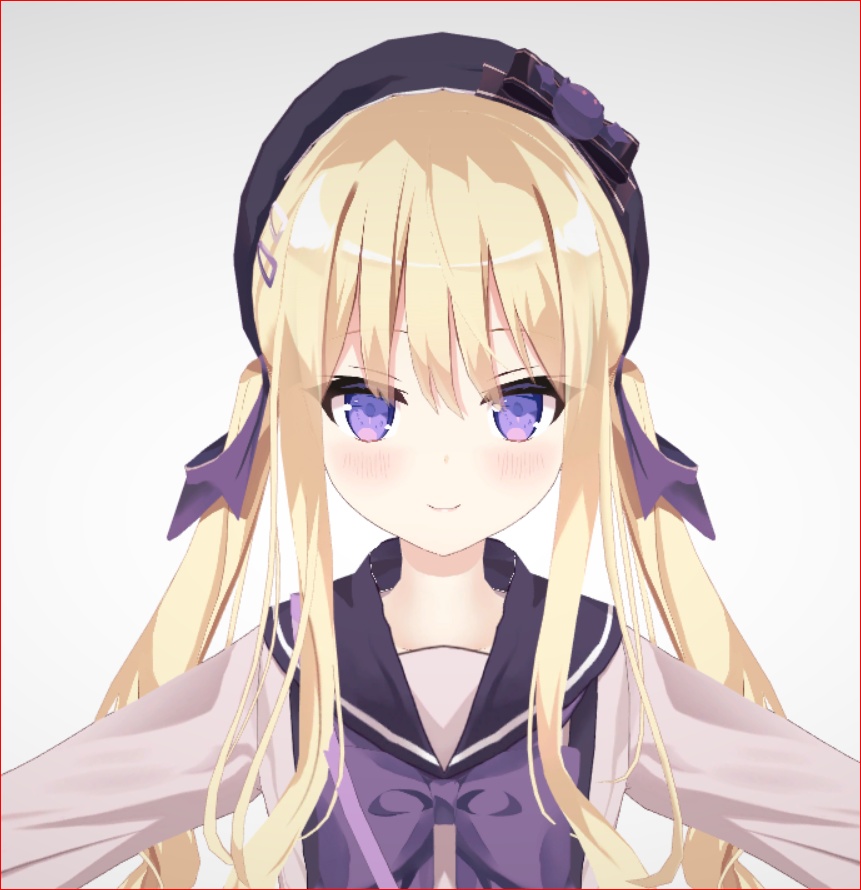 Moon Purple Aria 3D Model vrchat - アバター rVRC