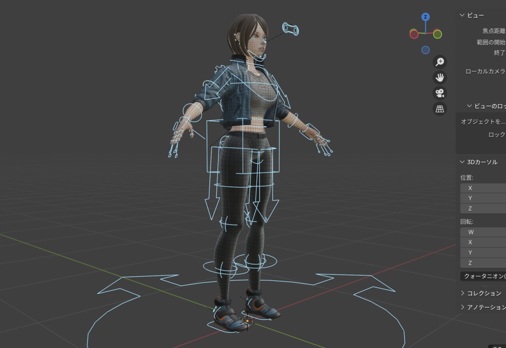 オリジナル3Dモデル cyber punk style female character - KEN+CG - BOOTH