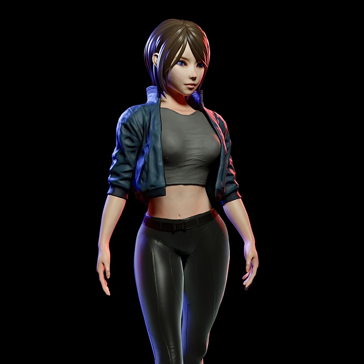 オリジナル3Dモデル cyber punk style female character - KEN+CG - BOOTH