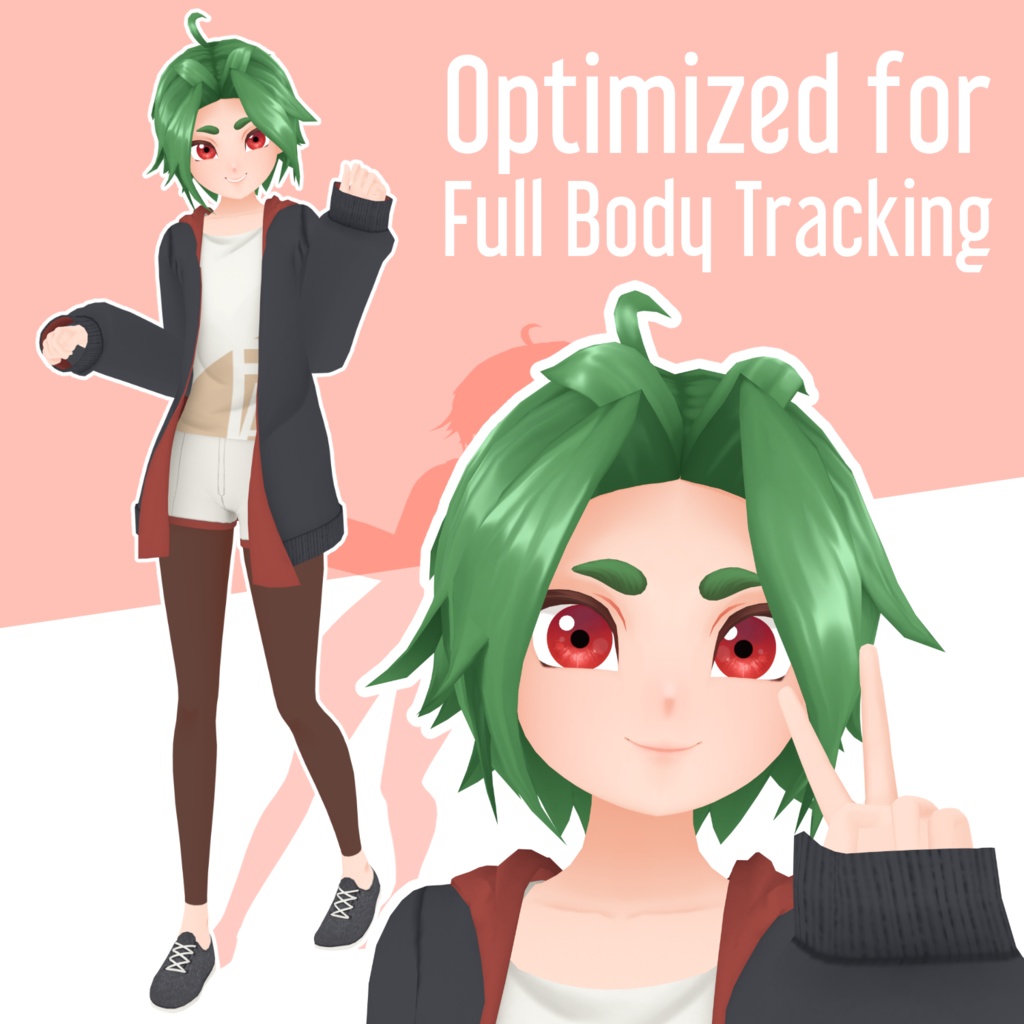 [Zui] 3D Model (VRChat Avatar) - horsefeathers - BOOTH