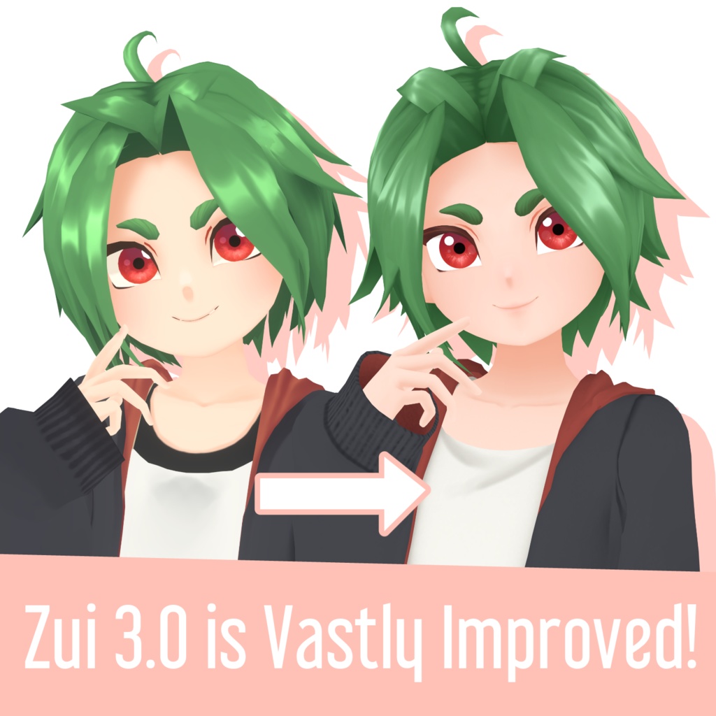 [Zui] 3D Model (VRChat Avatar) - horsefeathers - BOOTH