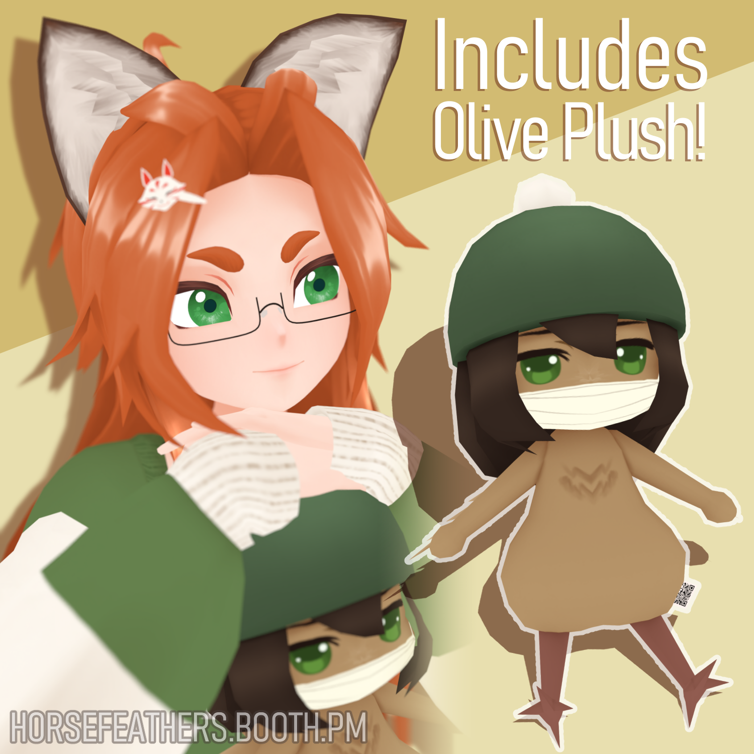 [Fox Zui] 3D Model (VRChat Avatar) - horsefeathers - BOOTH